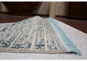 koberec AKRYL MANYAS 193AA, střapce, šedá, modrá velikost 80x150 cm | krásné koberce cz