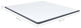 vidaXL Vrchní matrace na postel boxspring 200 x 160 x 5 cm