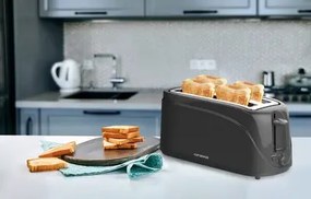Orava HR-108 černá / Topinkovač / 1200W / 4 sloty / 6 stupňů