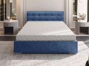 Manželská postel 160 cm Lonnie (světle modrá) (s roštem a úložným prostorem). 1047087