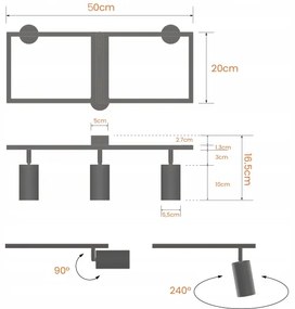 Bodové svítidlo 3xGU10/30W/230V bílá