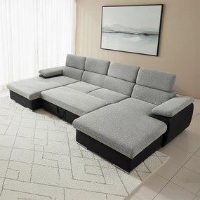 Sedací souprava COOL III | 191x350x191 cm | rozkládací + 2x úložný prostor | béžová 02/03
