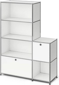 Tchibo - Kovový regál »Cn3« se 2 výklopnými dvířky - barva: chrom