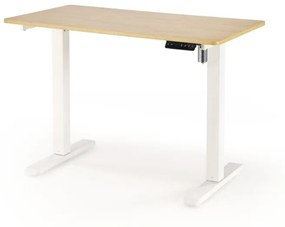 Výškově nastavitelný psací stůl B53 (Zlatý dub / Bílá)