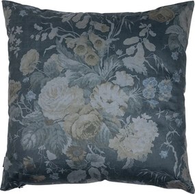Zelený ručně vyrobený polštář s květy v koruně Crown - 45*45*10cm