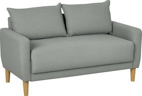HOMCOM 2-místný látkový pohovka s opěrkami, úložným prostorem a 2 odnímatelnými polštáři, moderní čalouněný loveseat se dřevěnými nohami pro obývací p