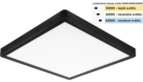 Top Light-LED Stropní svítidlo REVIT LED/24W/230V 3000/4000/6500K 30x30 cm černá