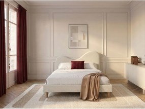 Bílá čalouněná čalouněná dvoulůžková postel s roštem 180x200 cm Celina – Bobochic Paris