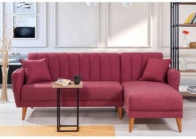 Atelier del Sofa rozkládací rohová pohovka AQUA růžová pravý roh 867UNQ1406