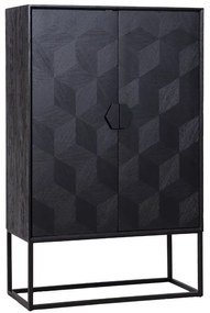 OnaDnes -20% Černá dubová skříň Richmond Blax 175 x 110 cm