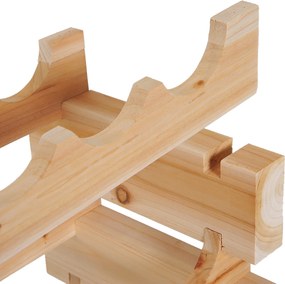 HOMCOM 72-lahev vinotéka, 6-patrová vertikální vinotéka s nosností 100 kg pro kuchyni, jídelnu a bar, 114x28x85 cm, přírodní dřevo