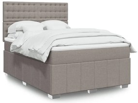 Box spring postel s matrací taupe 160x200 cm textil 3291737