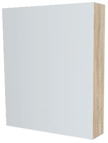 Mereo, Mereo Koupelnová zrcadlová skříňka 60 cm, galerka, 1x dvířka levá, Multidecor, Dub Bardolino, MER-CN798G61DBAR