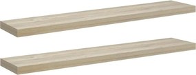 Plovoucí nástěnné police 2 ks dub 120 x 23,5 x 3,8 cm MDF 323884