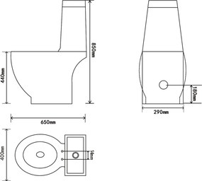 Designové keramické WC bílé