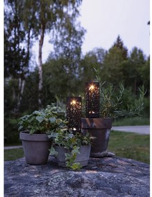 Sada 2 venkovních solárních LED svítidel Star Trading Izola, výška 18 cm