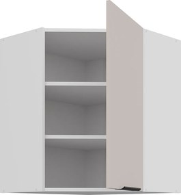 COMO | horní kuchyňská skříňka 60x60 GN-72 1F (45°) rohová s policemi | 60x60 cm | bílá/kašmír