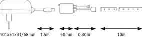 Paulmann 78980 SimpLED, LED pásek 28W RGB včetně trafa a dálkového ovládání, 10m
