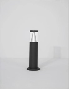 NV 9905025 Venkovní sloupkové svítidlo ROCK černý hliník stříbrný hliník a čirý akryl LED 8W 3000K 220-240V 120st. IP65 - NOVA LUCE