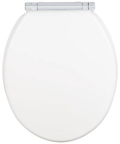 Bílé záchodové prkénko s automatickým zavíráním 37 x 43 cm Morra - Wenko