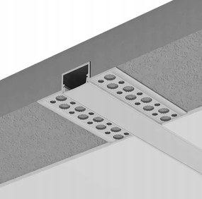 ECOLIGHT LED hliníkový profil 2m zapuštěný - SADA