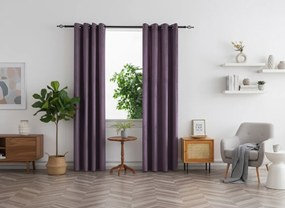 Zatemňovací závěs DUNES VELVET 140x250 cm, fialový Zavěšení: Řasící páska