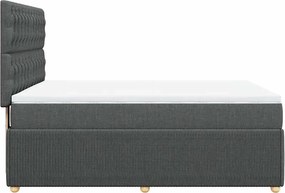 Box spring postel s matrací tmavě šedá 160x200 cm textil 3292115