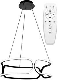 Toolight - LED závěsné svítidlo + dálkové ovládání APP790-CP TRIO BLACK, černá, OSW-07901