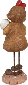 Vánoční dekorace Perníček Gingerbread dívka s lízátkem - 10*8*23 cm
