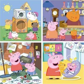 EDUCA Puzzle Prasátko Peppa 4v1 / (12  16  20  25 dílků) / od 3 let