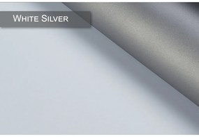 Dekodum Termoizolační roleta v bílé kazetě, barva látky White Silver Šířka (cm): 53, Výška (cm): Standardní (do 150 cm), Strana mechanismu: Levá