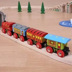Bigjigs Rail Osobní vlak + 3 koleje / od 3 let