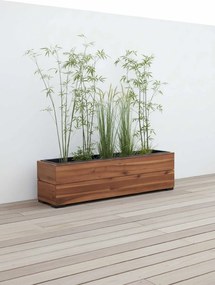 Dřevěný truhlík KAJIX, dřevo, šířka 82 cm, hnědý