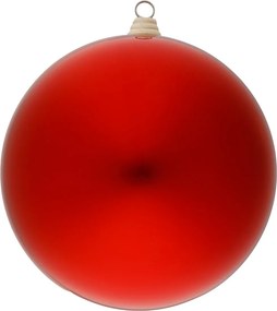 Velká vánoční koule 30 cm, červená, lesklá, UV