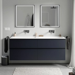 Koupelnová skříňka LAVOA 160 cm s umyvadlem z minerálního odlitku CREAM - možnost volby barvy