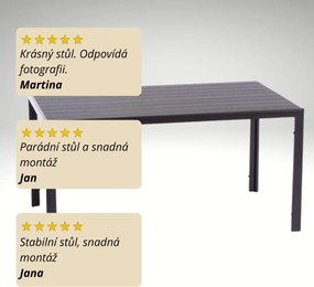 Vikio Zahradní jídelní stůl 140x80cm DT166 antracit