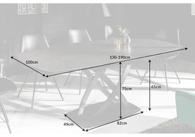 Massive home | Jídelní stůl INCEPTION 130-190cm keramický antracit