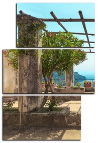 Obraz na plátně - Starověká zahrada na mořském pobřeží - obdélník 7249D (105x70 cm)