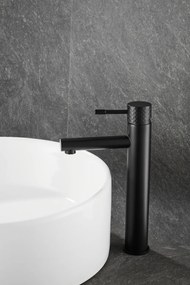 Gamma Roy, vysoká umyvadlová baterie h-301, černá matná, GMA-BRYPUW-BK