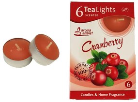 Svíčka čajová CRANBERRY 6ks MSC-TL1022