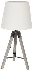 Atmosphera - Stolní lampa RUNO 1xE27/25W/230V dřevo/bílá