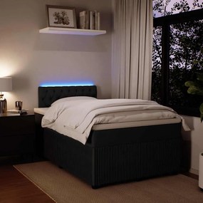 Box spring postel s matrací černá 120 x 190 cm samet 3289994