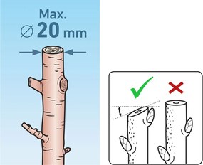 Nůžky zahradnické, 205mm, HCS