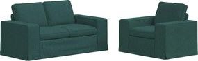 Set pohovek 2 ks Tmavě zelená textil 3407503