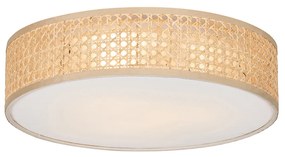 Smart plafondlamp rotan 40 cm 3-lichts incl. 3 Wifi P45 - Tromma