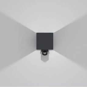Brilagi - LED Venkovní nástěnné svítidlo se senzorem CUBE LED/6W/230V antracit