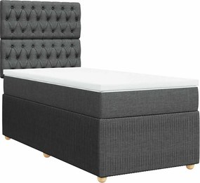 Box spring postel s matrací tmavě šedá 80 x 200 cm textil 3291891