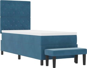 Postel s boxspringem s polštářem Tmavě moddrá 200 x 80 cm samet 3344412