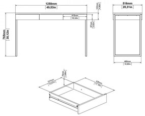 Tvilum Psací stůl Felix 106 woodgrain černá