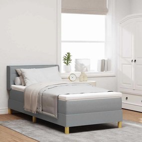 Postel s boxspringem s matrací Světle šedá 200 x 80 cm textil 3341195